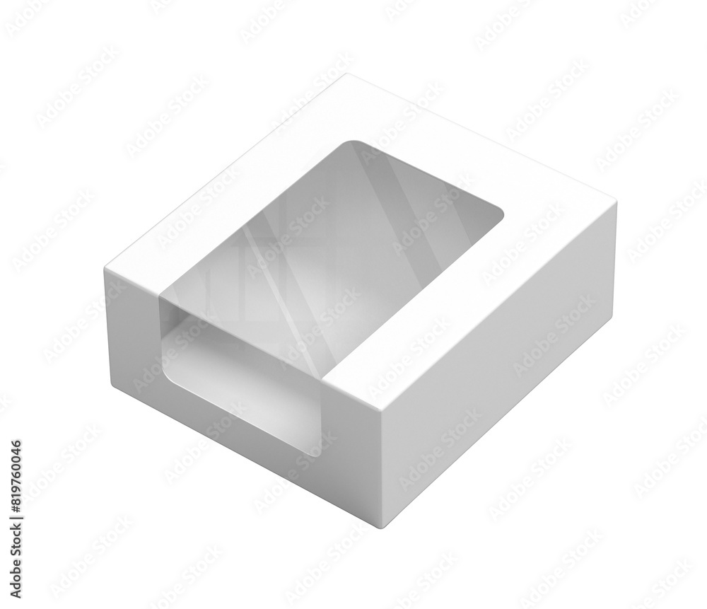 white paper Box with Transparent Window, WINDOW BOX, Mock Up, Template ...