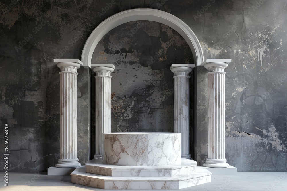 Podium in Ancient greek mythology style interior design - Ai. Beautiful ...