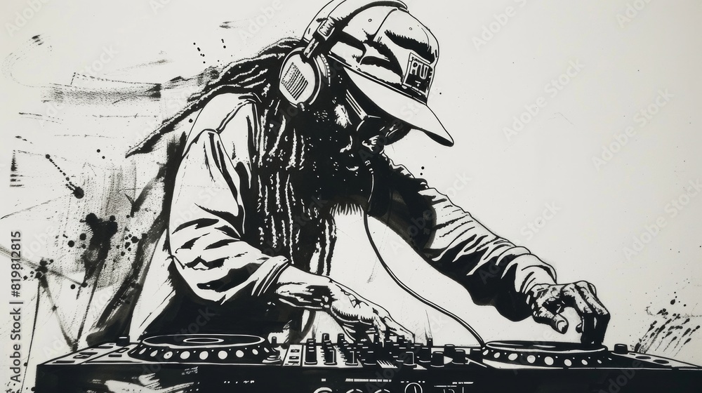 One rappers, rasta dj, graffer, bboy, old school hip hop, rap attack ...