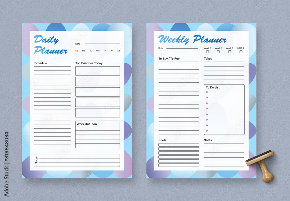 Daily Activity Planner To Do List Layout Stock Template | Adobe Stock