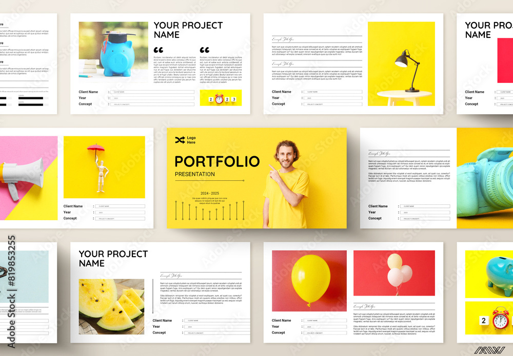 Portfolio Presentation Template Stock Template | Adobe Stock