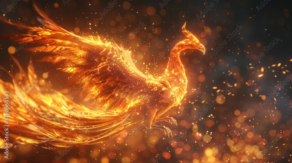 phoenix fantasy fire bird abstract fire animal eagle hawk angel wings ...