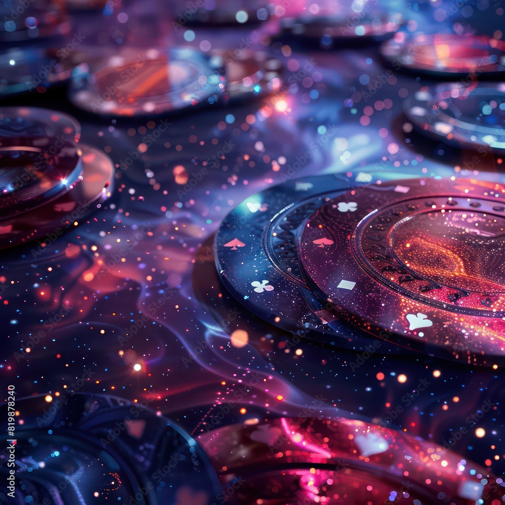 poker chips wallpaper realistic with vivid colors on a background with ...