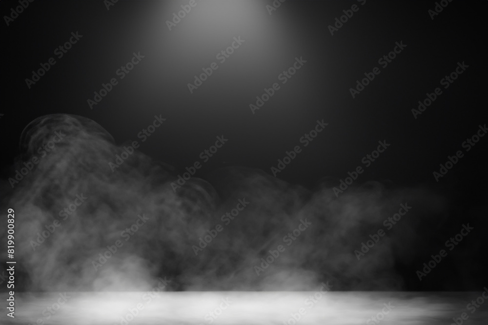 Podium black dark smoke background product platform abstract stage ...