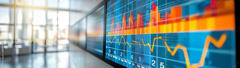 3D wall chart with a Likert scale graphic showing quarterly performance ...