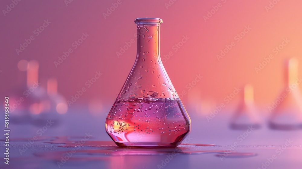 chemical conical flask wallpaper with vivid colors Stock Illustration ...