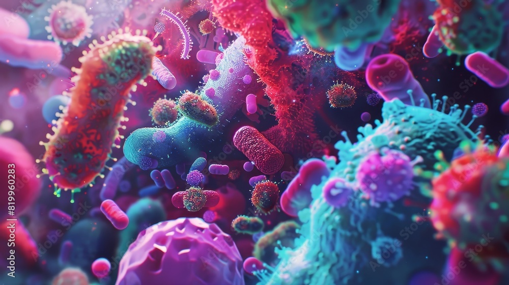 Microscopic Menagerie:A Vibrant Visualization of Pathogens Infecting ...