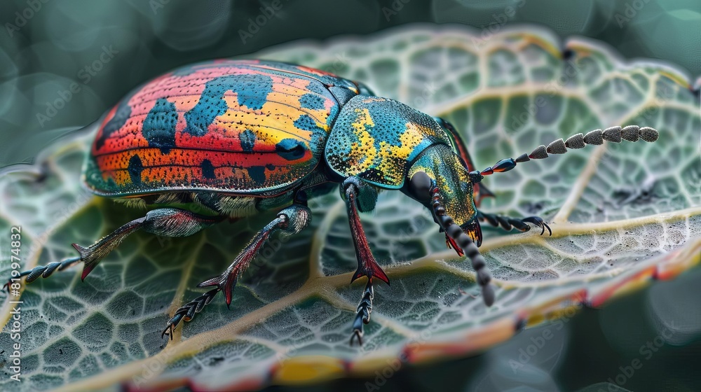 Generate an image of a hyper-realistic, anatomically correct beetle ...