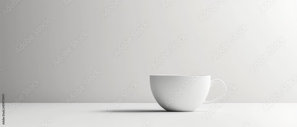 Clean and simple image of a white teacup on a plain background ...