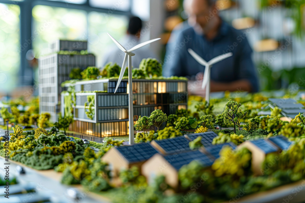 captures the essence of sustainable development, featuring business ...