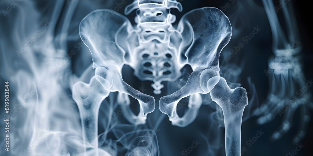 Visualize osteoporosis effects fractured bones decreased height hip or ...