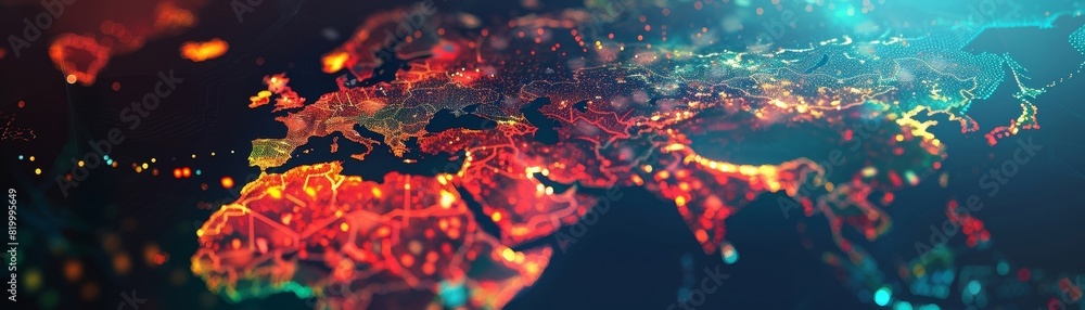 ภาพประกอบสต็อก Visual representation of inflation rates across various ...