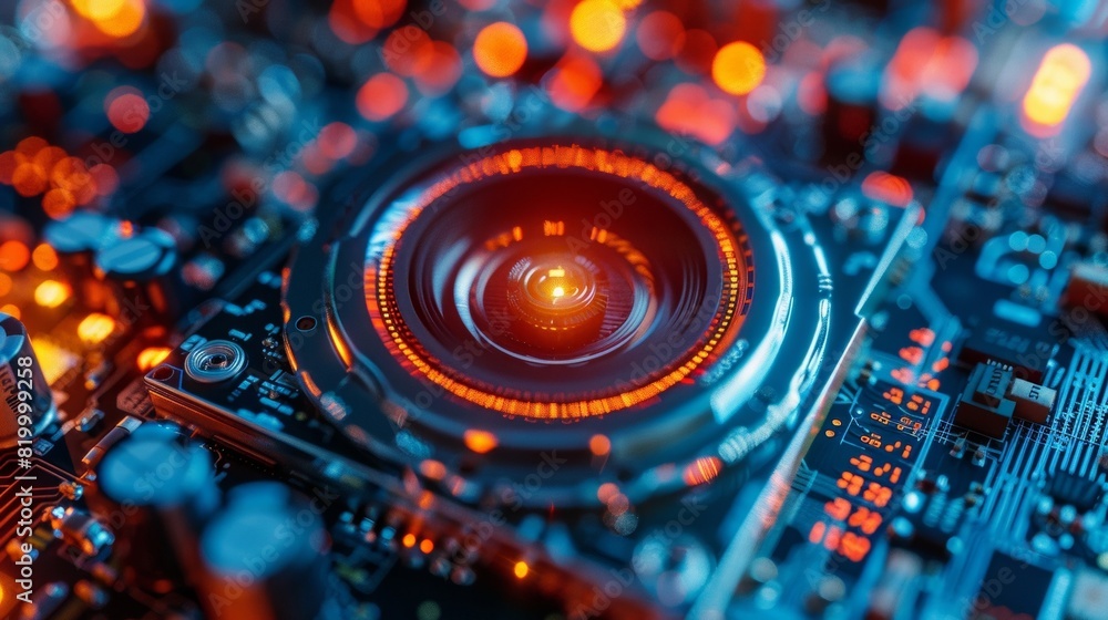 An up-close view of a thermal imaging sensor revealing the unseen ...