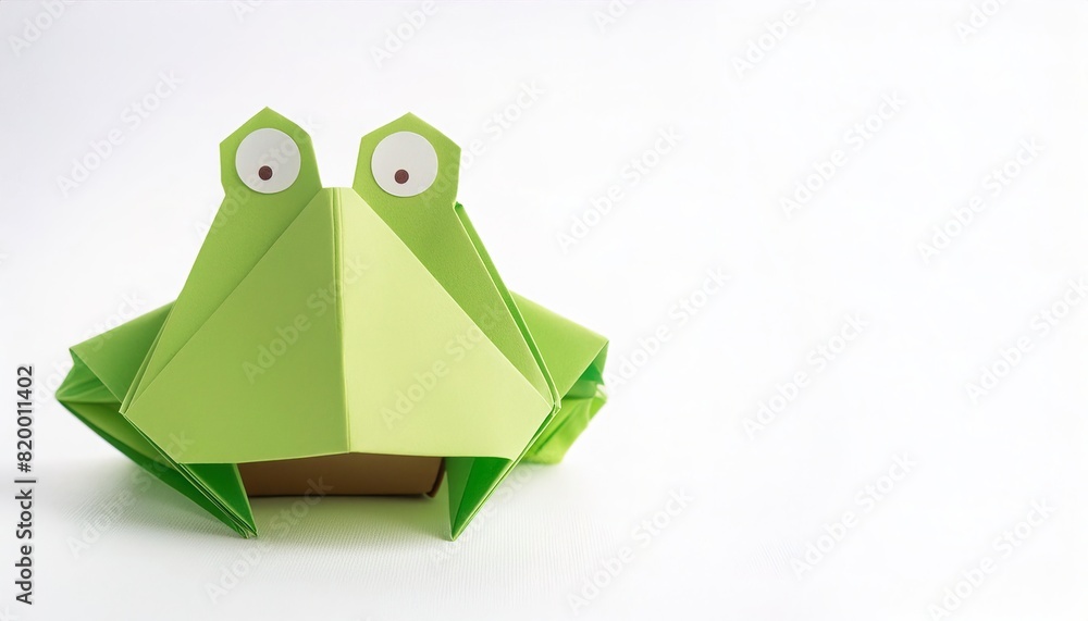 Animal reptile or amphibian concept origami isolated on white ...