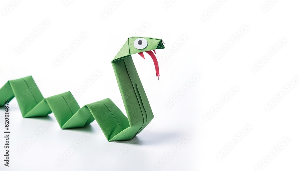 Animal reptile concept origami isolated on white background of a ...