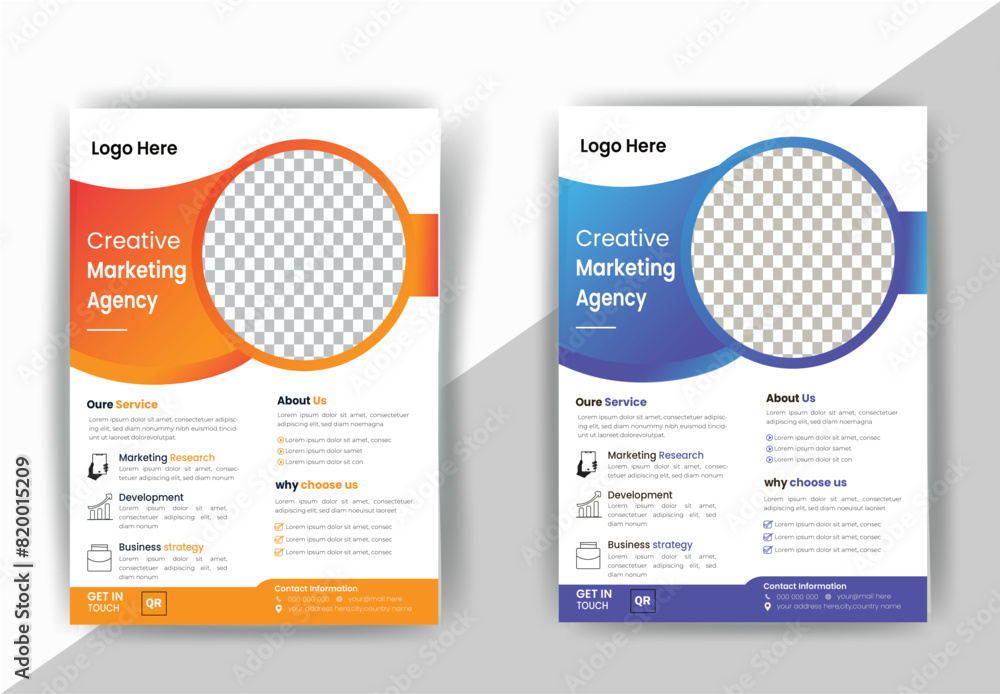 Brochure template layout design. Corporate business annual report ...