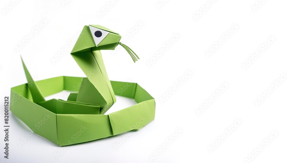 Animal reptile concept origami isolated on white background of a ...