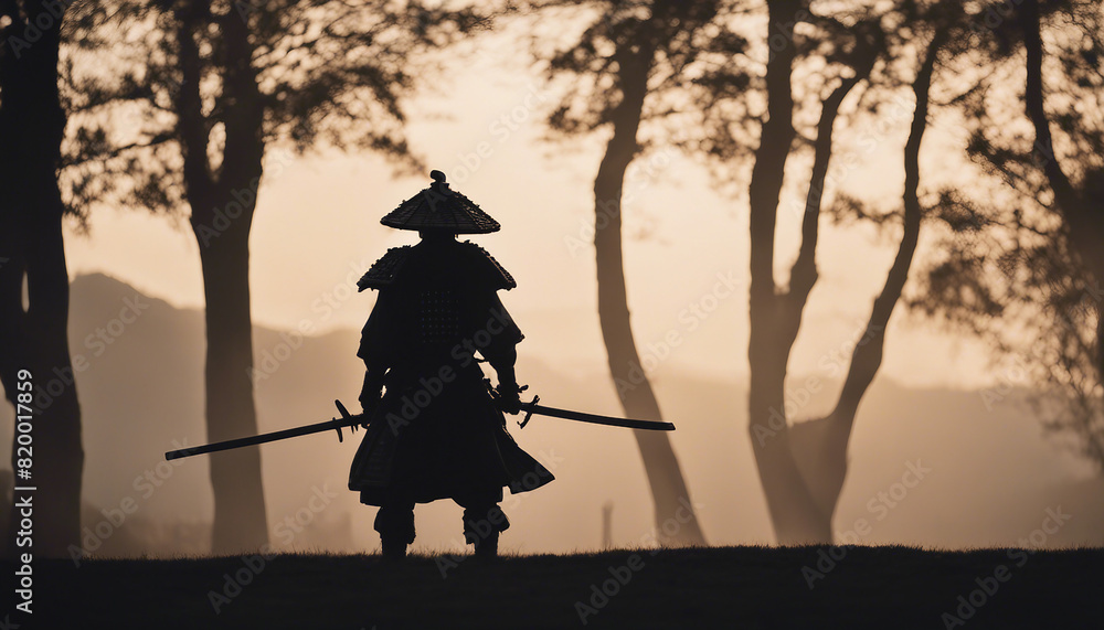 silhouette, samurai, sunrise, warrior, japan, katana, sword ...