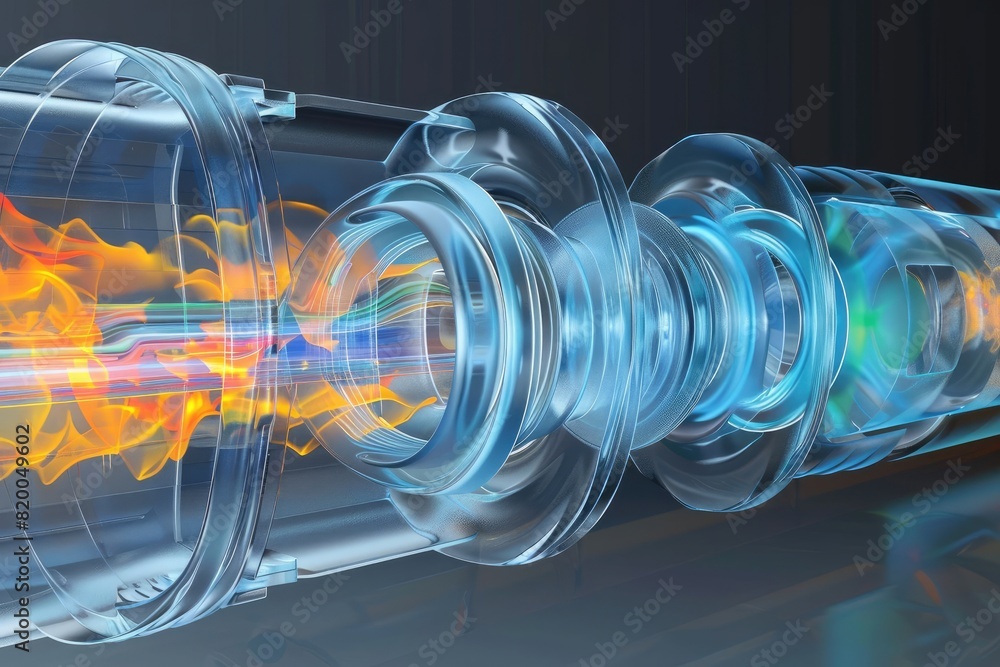 laminar and turbulent flow, diagram theme, side view, representing flow ...