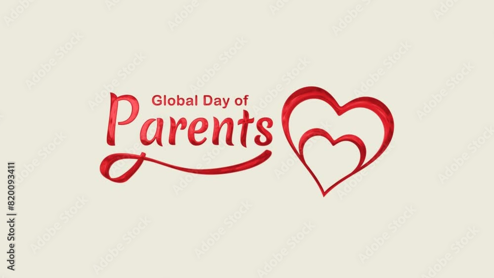 Global Day of Parents Text Animation. Great for Global Day of Parents ...