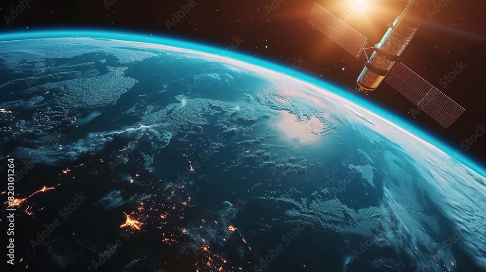 Observing Earth from space through a satellite offers a stunning ...