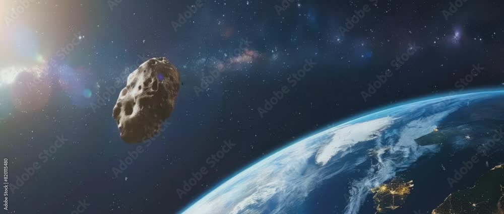 Asteroid ignites a bright flare entering Earth atmosphere, with space ...
