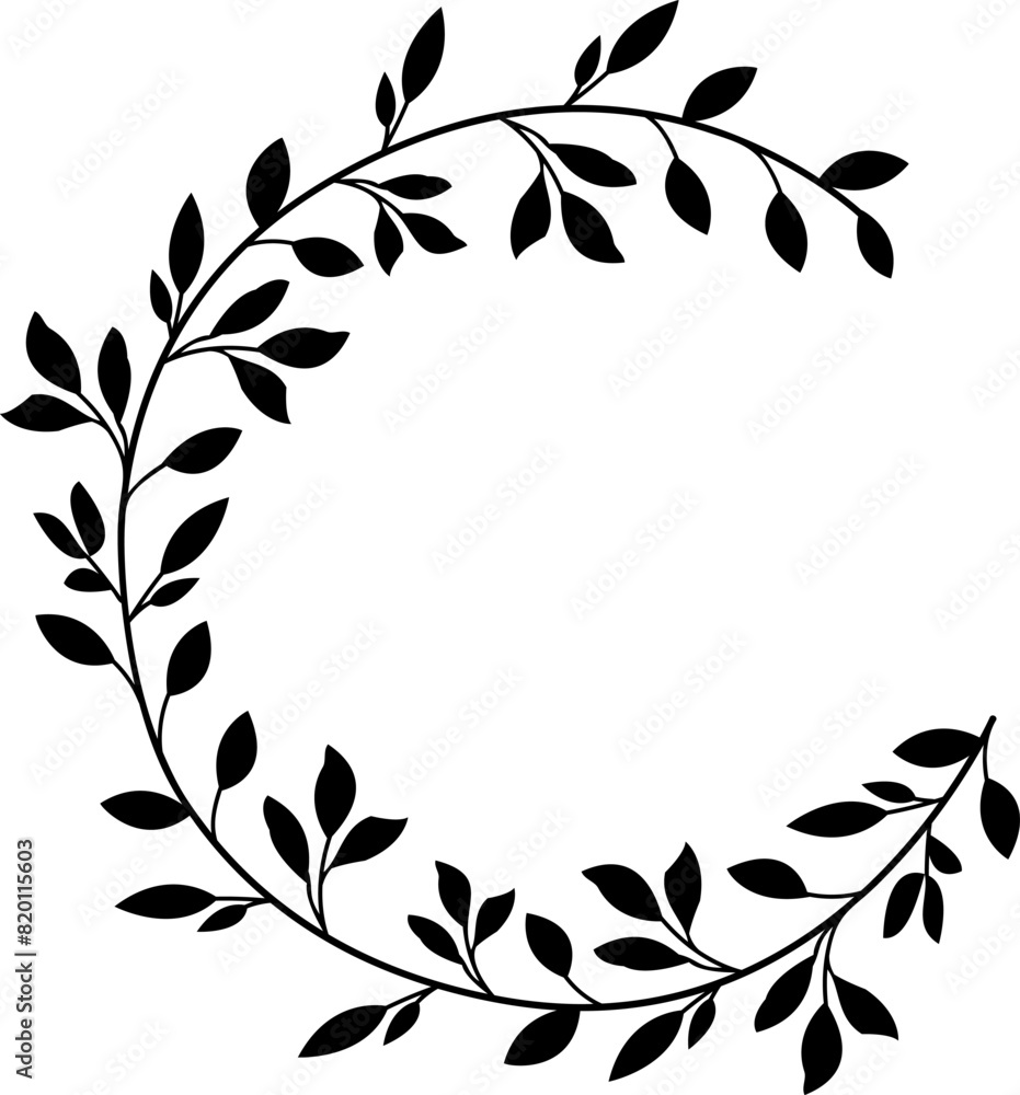 Vintage Floral Wreath. Wedding Invitation Design Element. Botanical ...