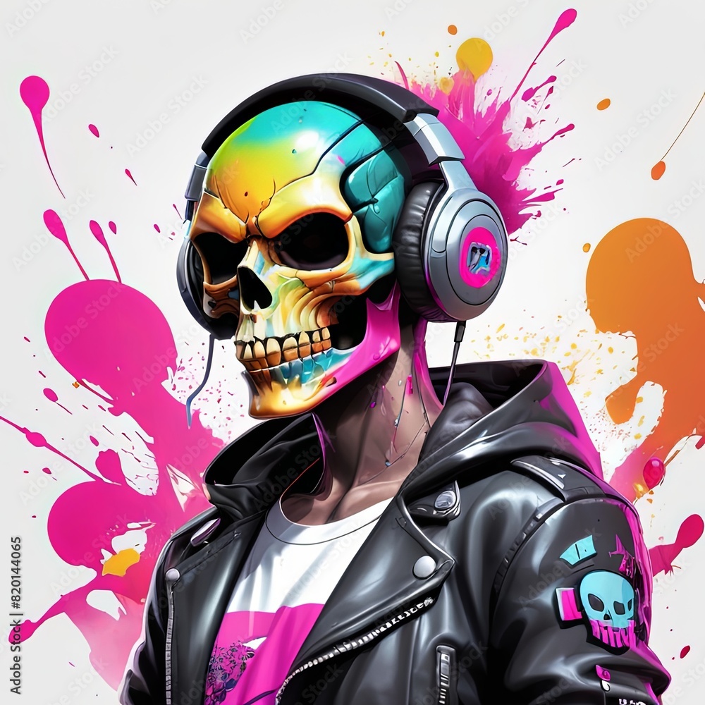 skull gamer mascot logo design vector with concept style for badge ...