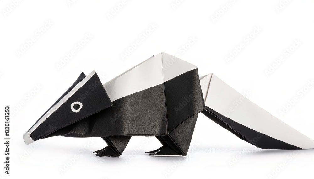 wildlife and nature concept paper origami isolated on white background ...