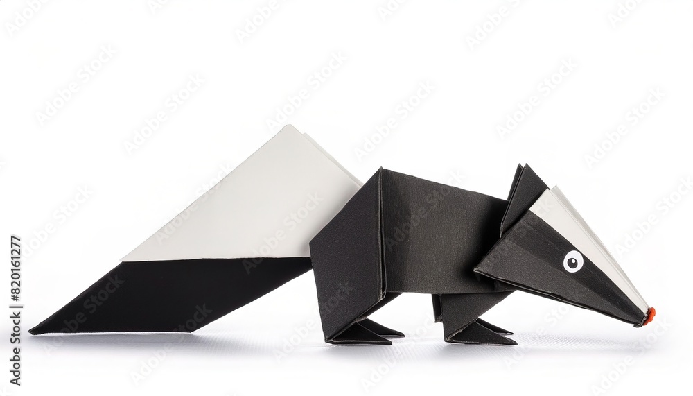 wildlife and nature concept paper origami isolated on white background ...