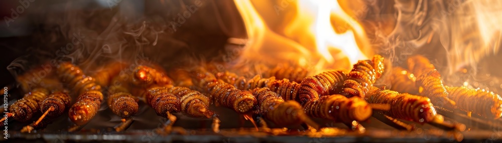 ภาพประกอบสต็อก Beondegi, silkworm larvae boiled or steamed, popular ...