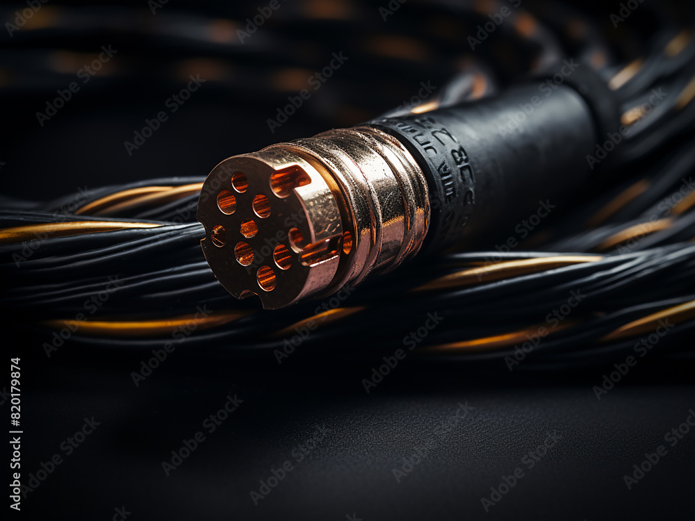 Background texture featuring electrical cables and equipment Stock ...