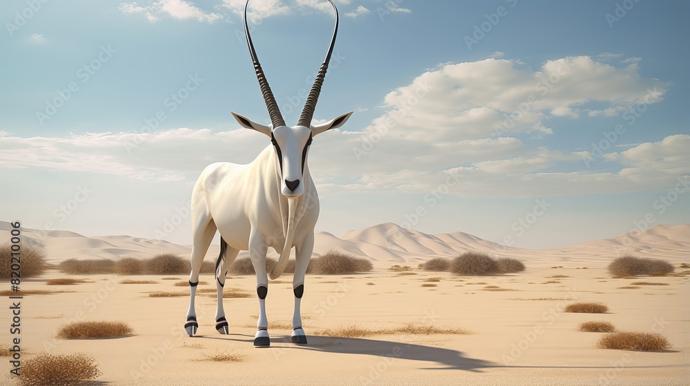 Scimitar Oryx - Extinct in the wild, once roamed North Africa's deserts ...