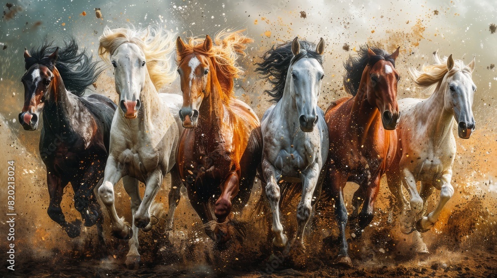 Holographic Horse Breeds Poster - Educational Graphic Design Featuring ...