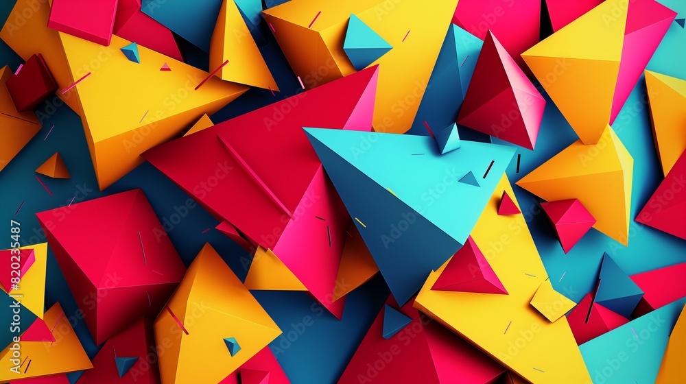 Colorful abstract background wallpaper with clashing geometric shapes ...