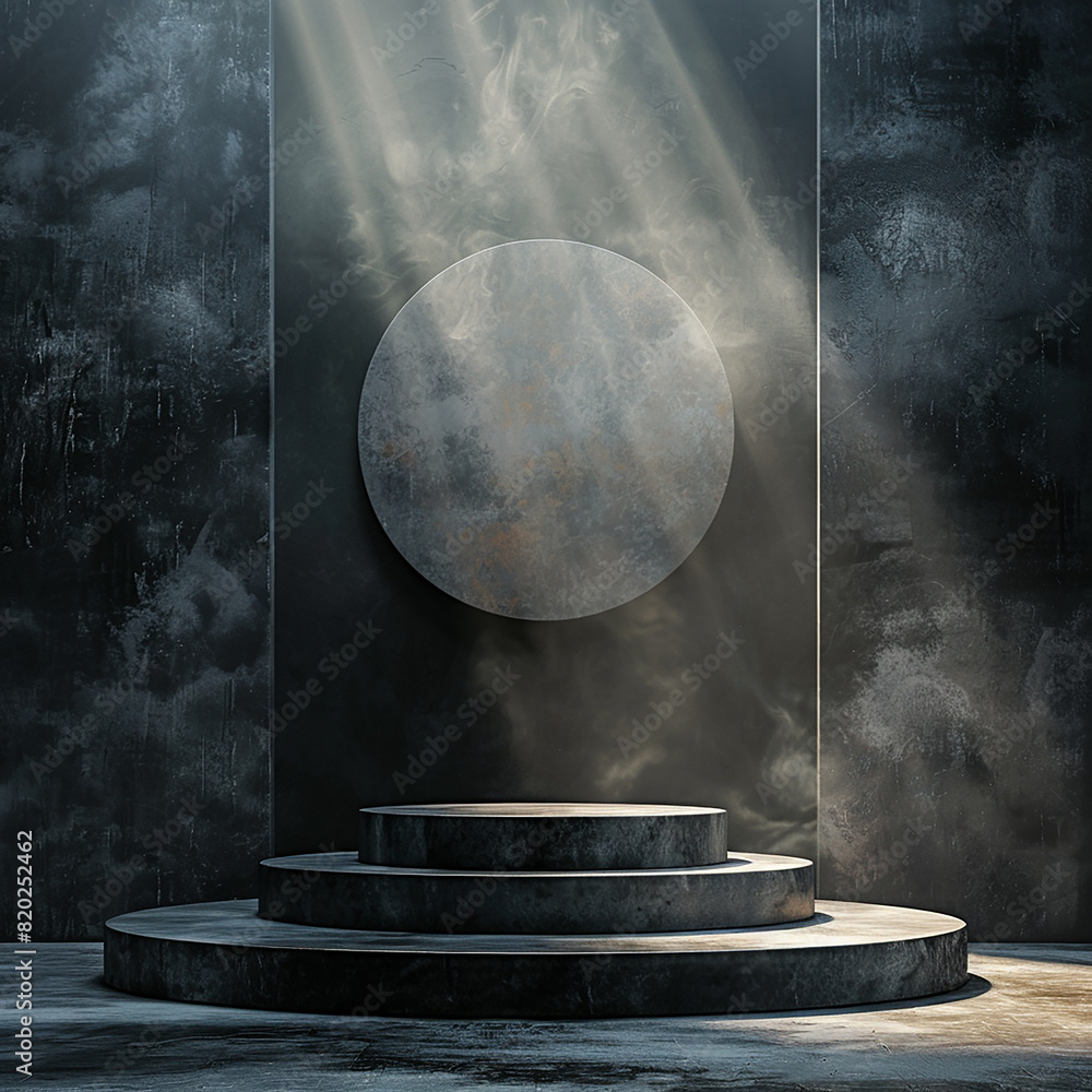 Black and red podium graphic, 3D podium animation, 3D rendering podium ...