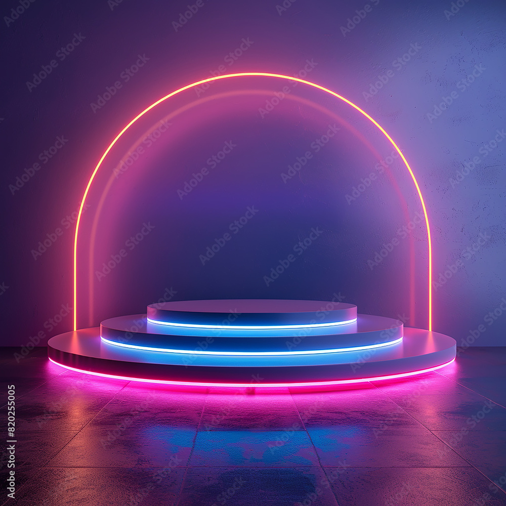 Black and red podium graphic, 3D podium animation, 3D rendering podium ...