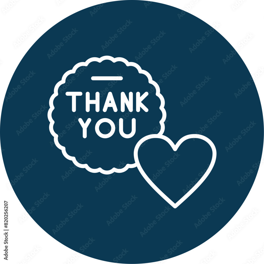 Thank You Icon Stock Vector | Adobe Stock