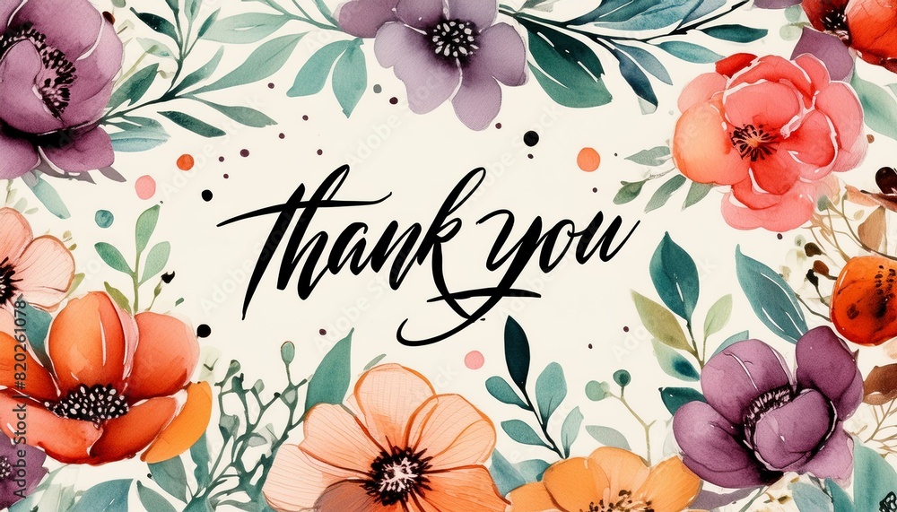 Thank You Message - Hand Lettering of Thankful Card or Gift Card for ...