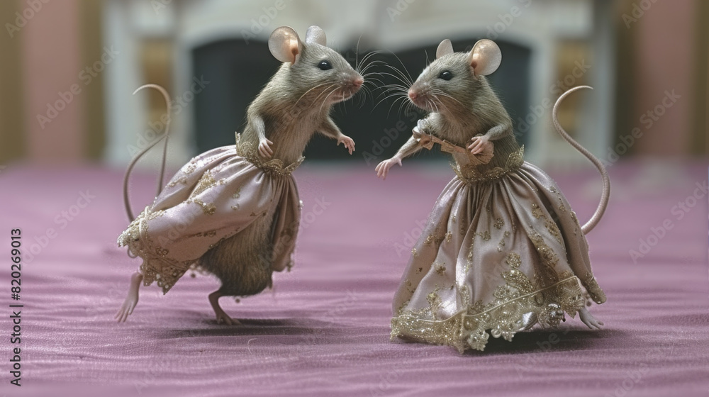 Award Winning National Geographic Minimal style, 3D mice in ballroom ...
