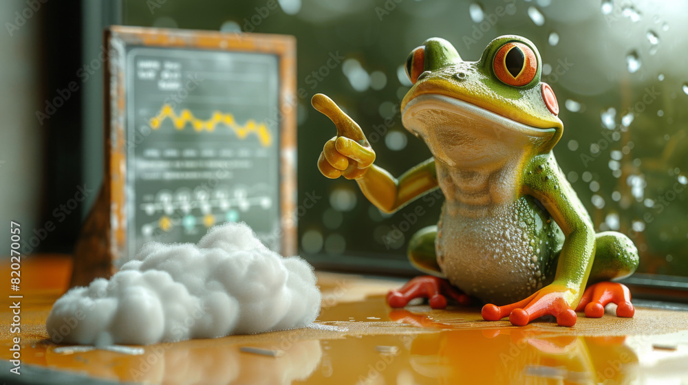 Award Winning national geographic Minimal style, 3D plump frogs in ...