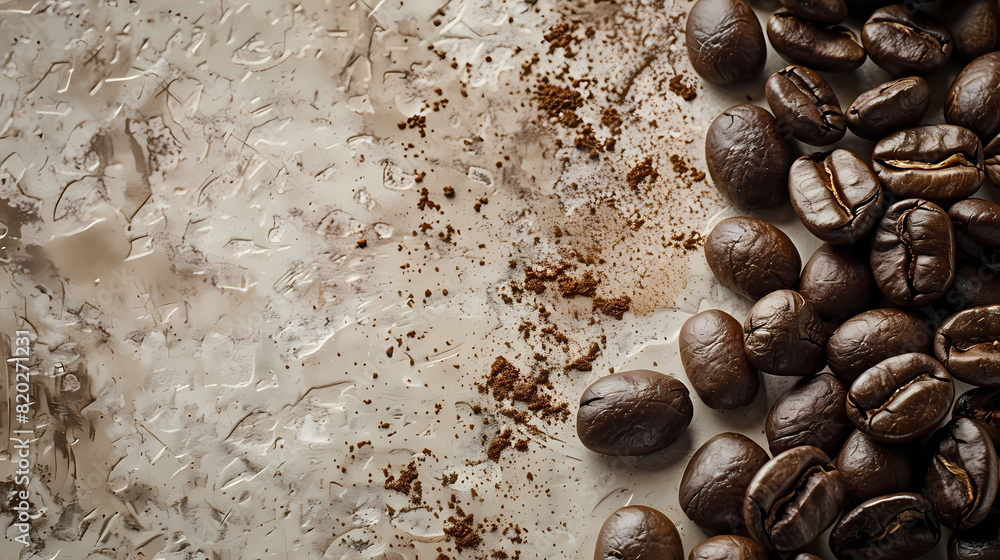 Cluster of Coffee Beans on Textured Surface - Aromatic Coffee Beans ...