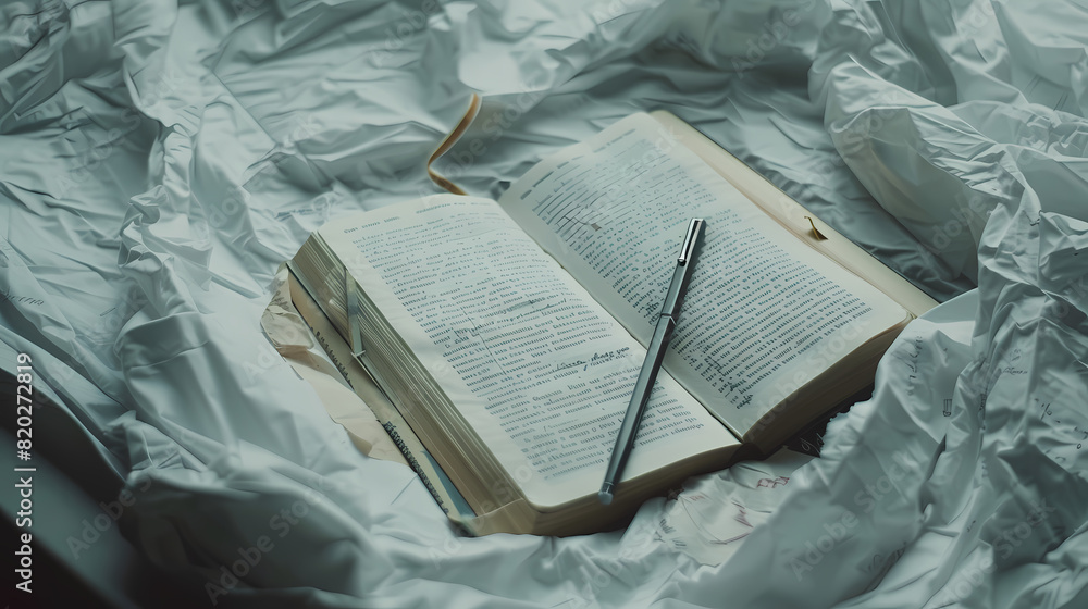 Open Book Amidst White Space: Symbol of Boundless Knowledge Stock Photo ...