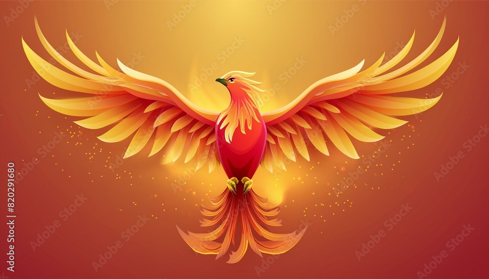 Phoenix bird fire fantasy firebird abstract magic 3D eagle animal ...