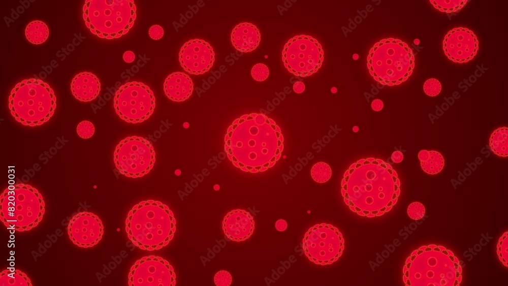 Animation of cell division under a microscope. Dividing and multiplying ...