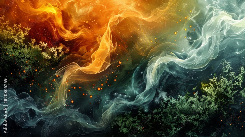 nature-themed collage, artistic background with a mix of natural ...