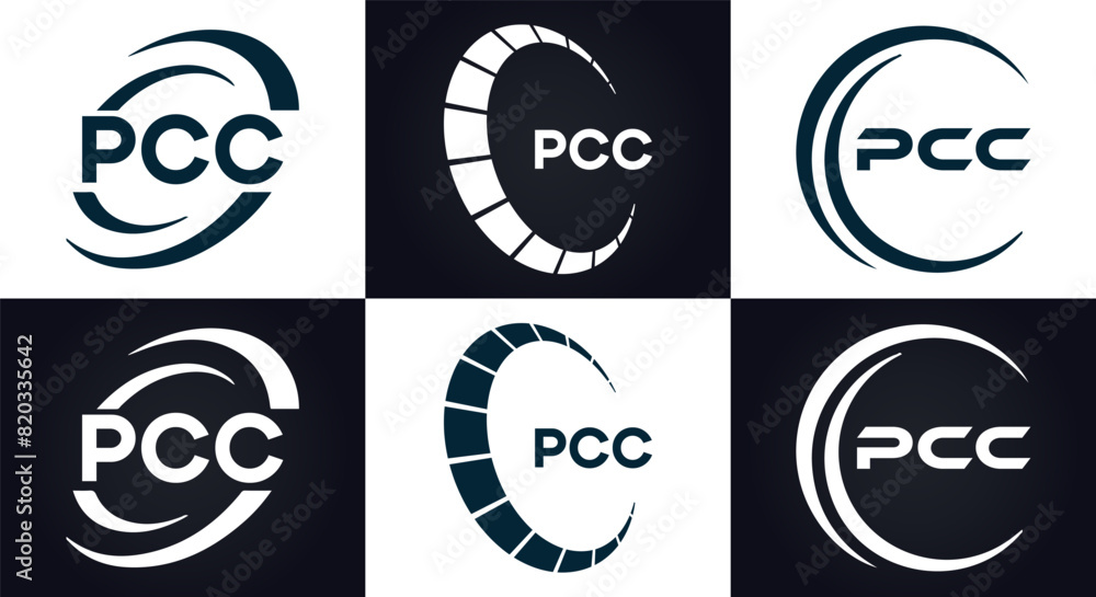 PCC logo. P C C design. White PCC letter. PCC, P C C letter logo design ...