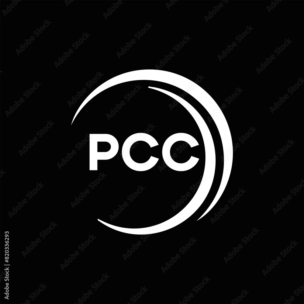 PCC logo. P C C design. White PCC letter. PCC, P C C letter logo design. P C C letter logo ...