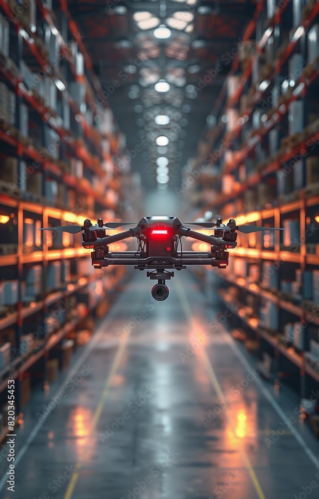 Autonomous drones efficiently scan warehouse inventory, streamlining inspection processes with ...