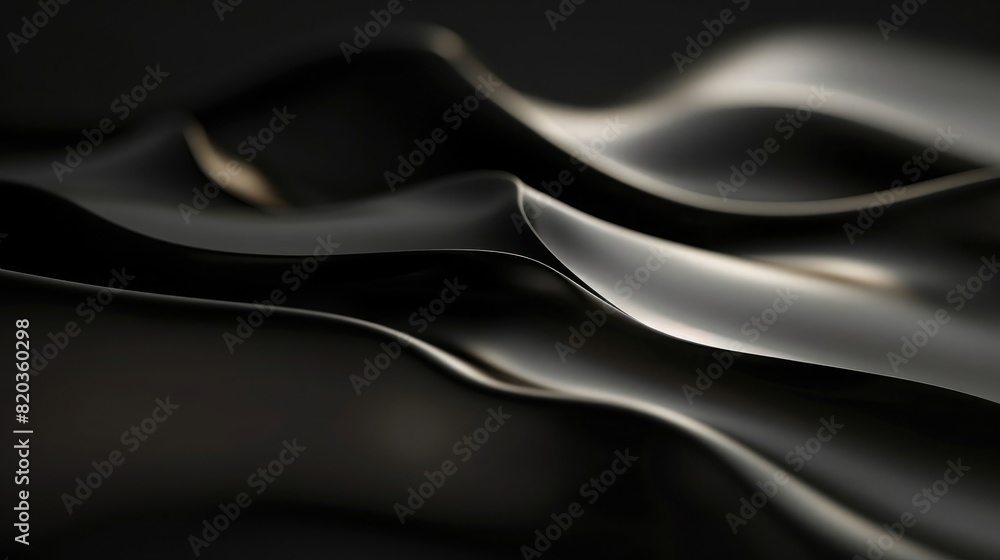 Abstract closeup of a woman's body shape on a black background, with ...